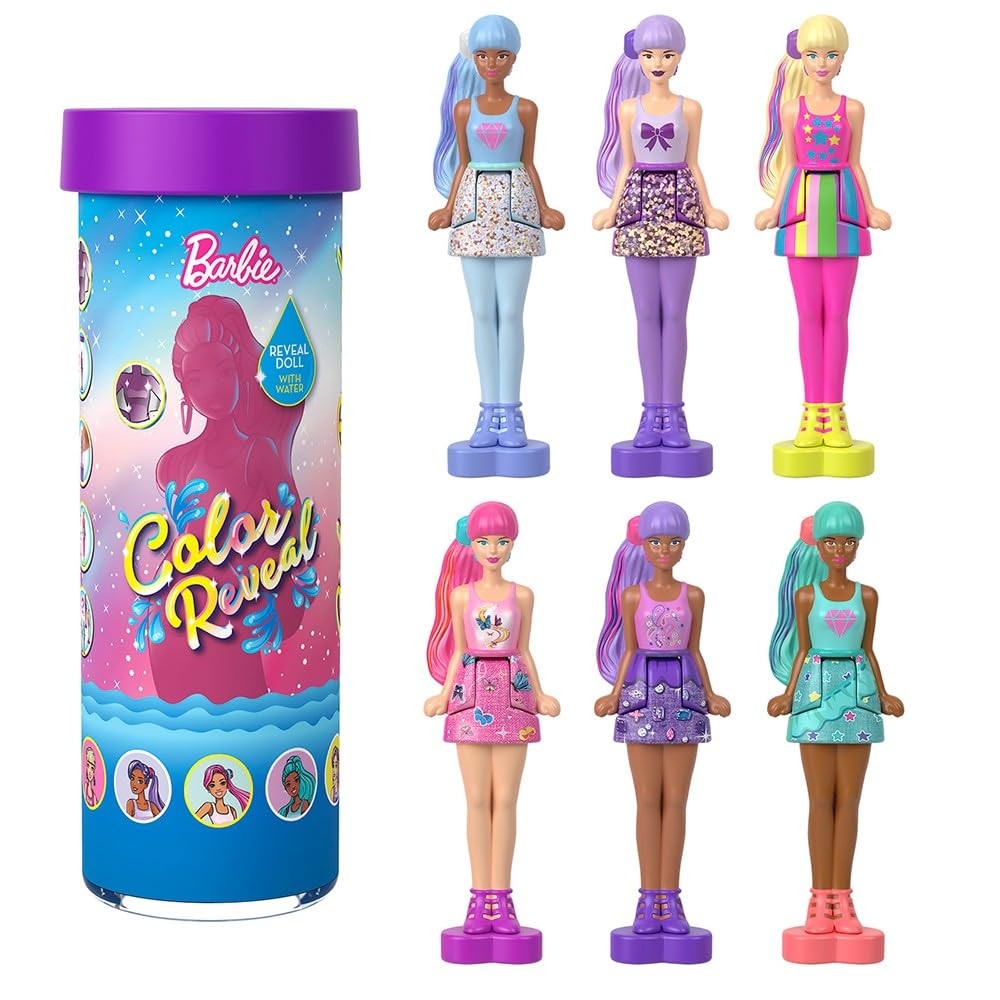 Barbie Mini Barbie Land Color Reveal Surprise Pack Dress Up Doll/House ...