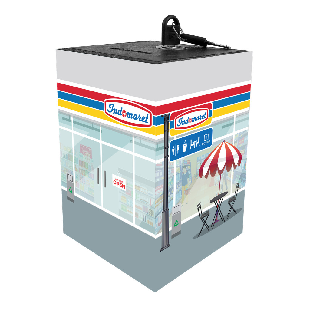 Large Unique Viral Piggy Bank + Miniature Key for Indomaret Alfamart ...
