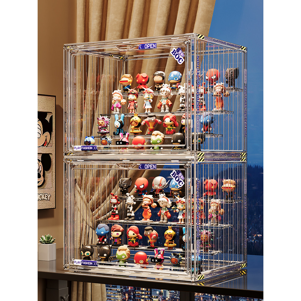 Blind Box Storage Display Stand Large Capacity Stepped Acrylic Pop Mart ...