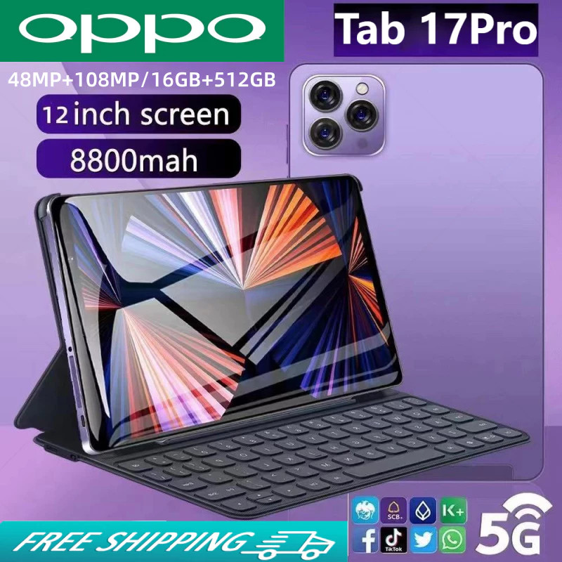 OPPO Tab 17Pro Tablet Original 12Inch Large Screen 12GB+512GB Wifi Dual ...