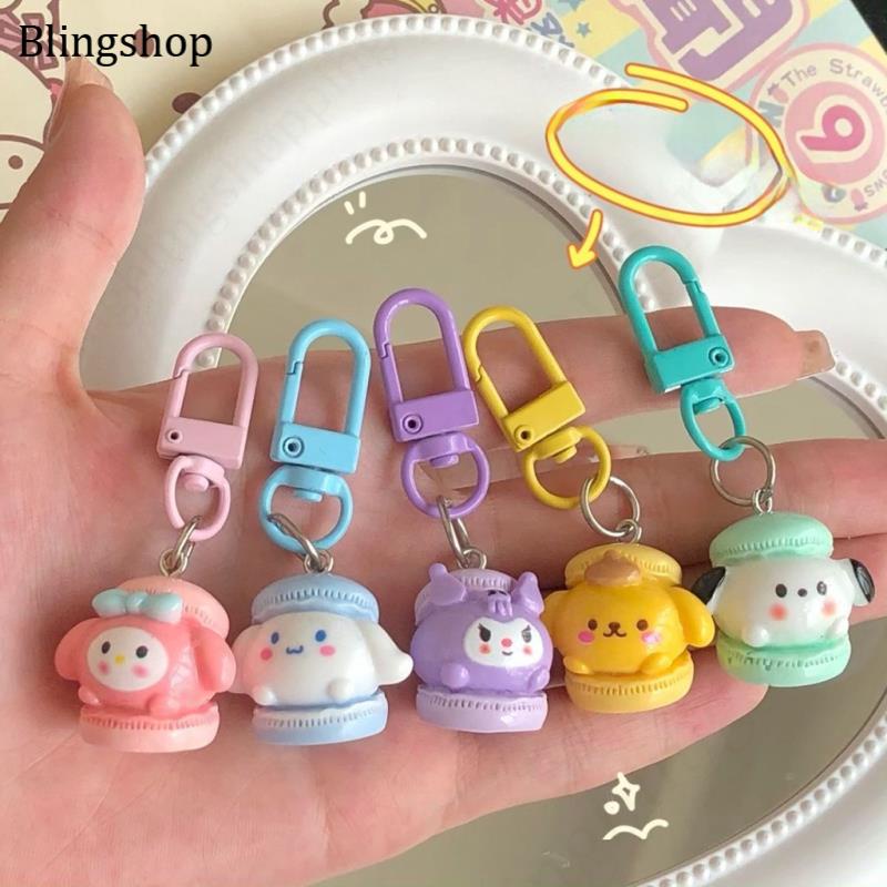Anime Peripherals Cute Sanrio Keychain Kulomi Hello Kitty Macarons ...
