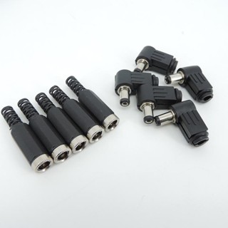 Right angle DC male female Power Connector Plug 5.5MM * 2.5MM / 2.1MM Jack Socket Adapter ...
