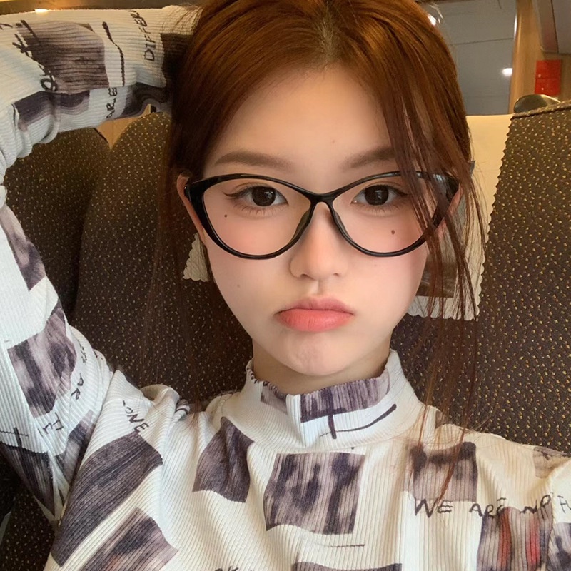 Y2K Blue Light Filter Myopia Glasses Square Frame UV Blocking Short ...