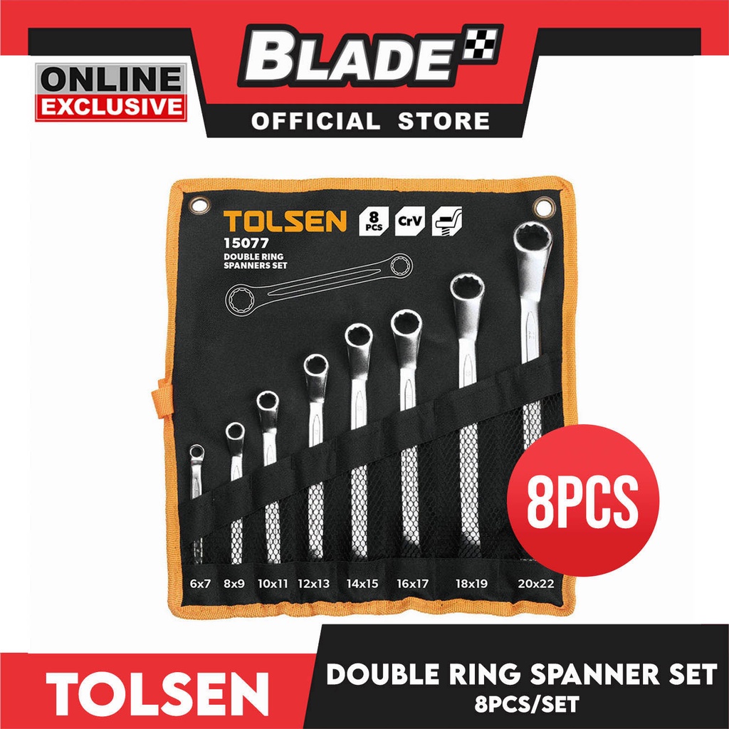 Tolsen Double Ring Spanner Set 8pcs. | Shopee Philippines