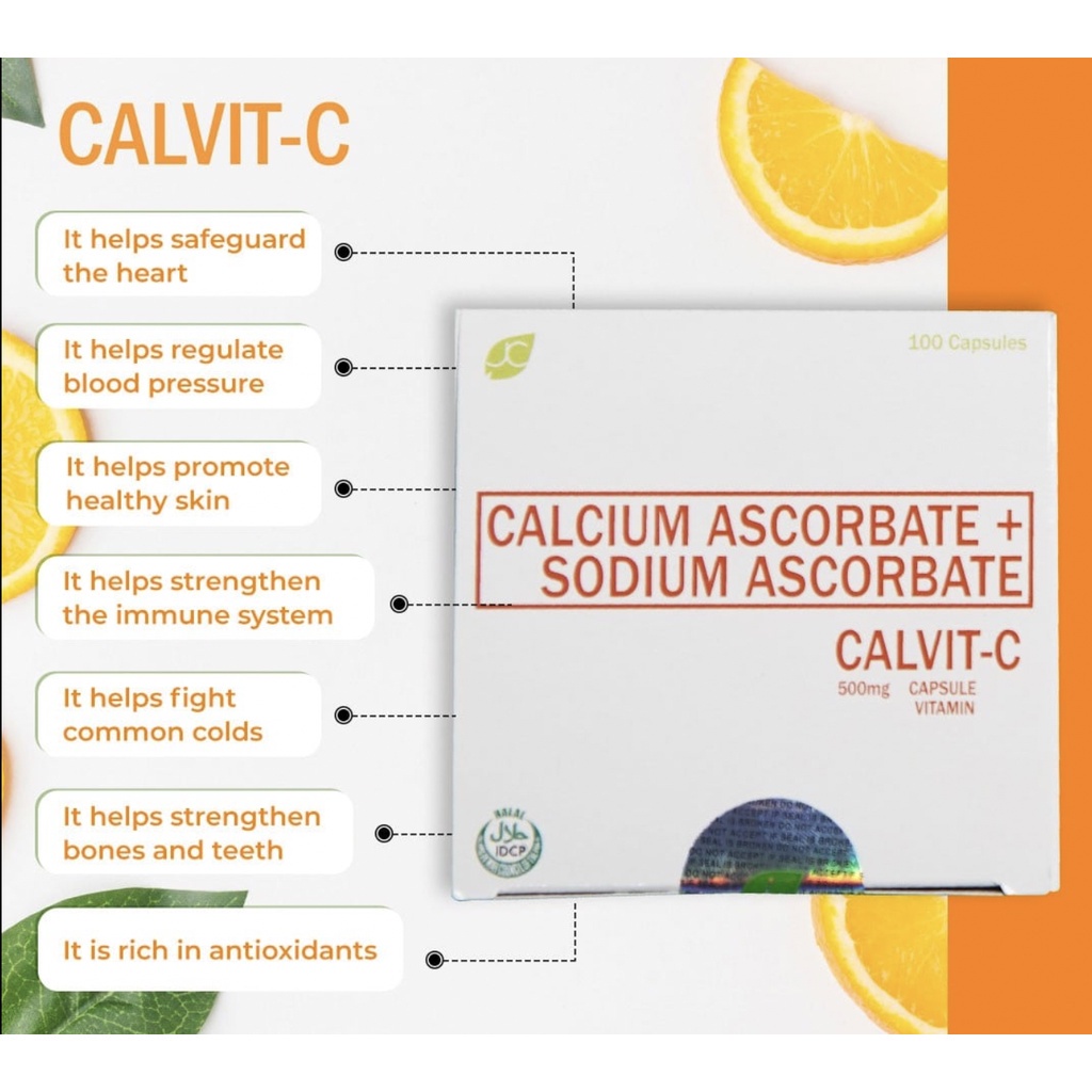 Calvit-C 100 Capsules by Jc Premiere (Non Acidic Vitamin C) | Shopee ...