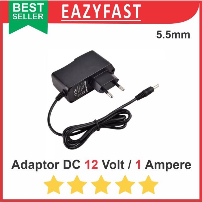 Adapter DC 12V 1A 5.5mm 12 V Volt 1 A Ampere PSU Power Supply ...