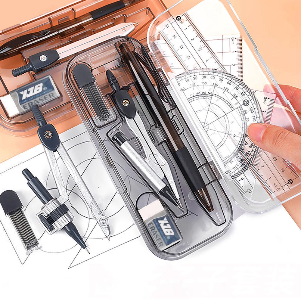 Math Set Maths Geometry Set With Compass Ruler Protractor Squares ...