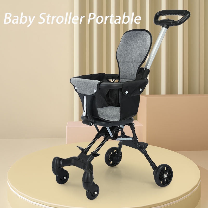 Baby Stroller Portable Travel Foldable Bidirectional Handcart Stable ...