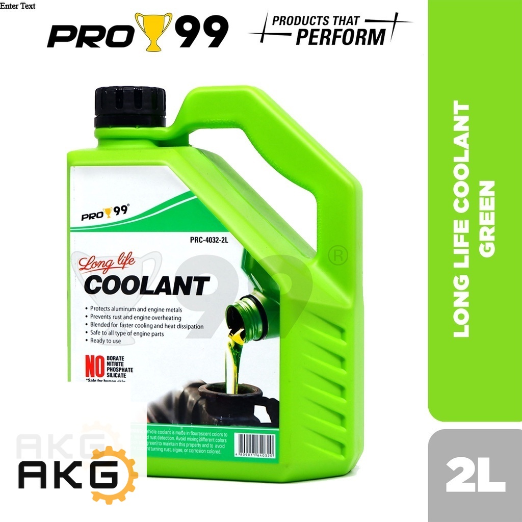 PRO99 Ready to use Long life coolant Green 2 Liters | Shopee Philippines