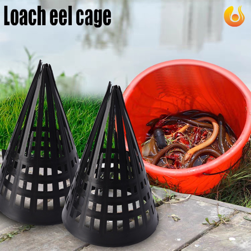 Sturdy Reliable Outdoor Fish Catcher/ Black Conical Plastic Shrimp Crab ...