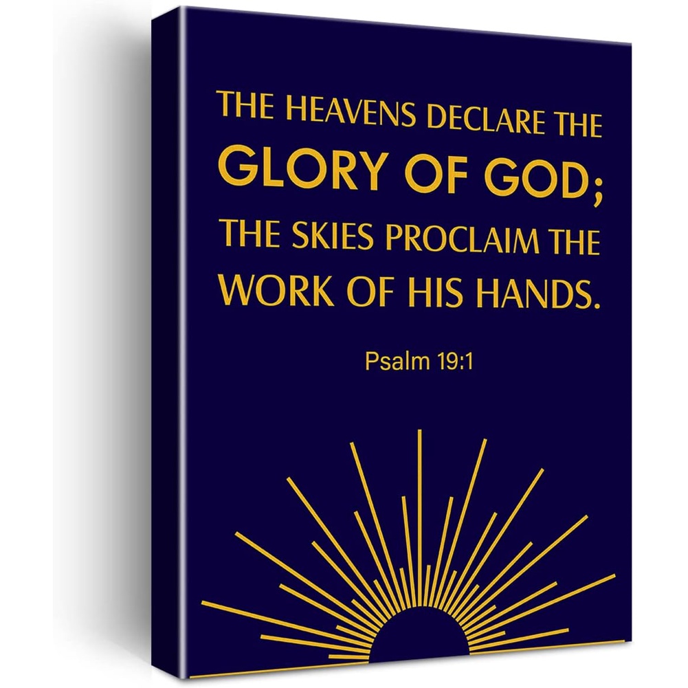 Motivational Bible Verse Art Wall Decor the Heavens Declare the Glory ...