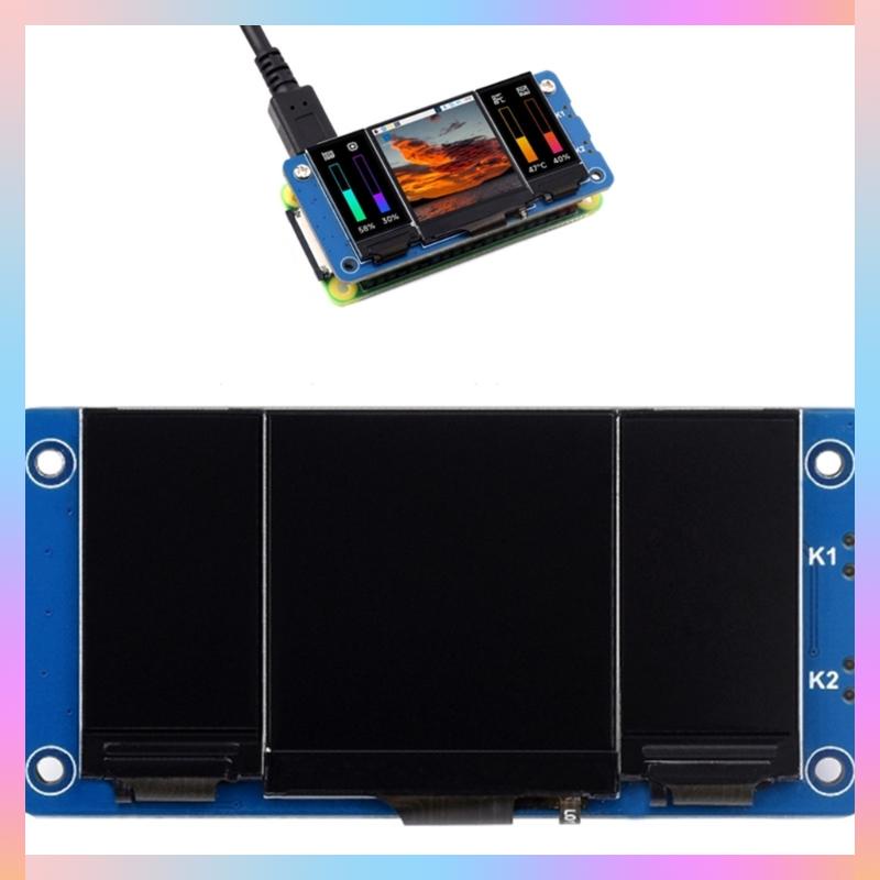 fofo Triple LCD HAT for RaspberryPi Onboard Double 0 96inch IPS LCD ...