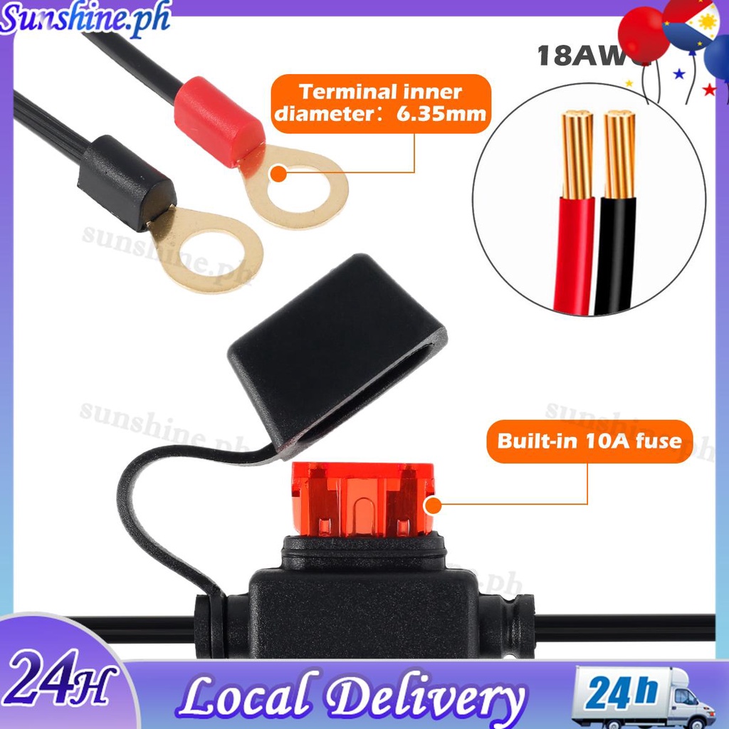 SAE to Ring Terminal Harness Accessory Cable Motorcycle Battery Charger ...