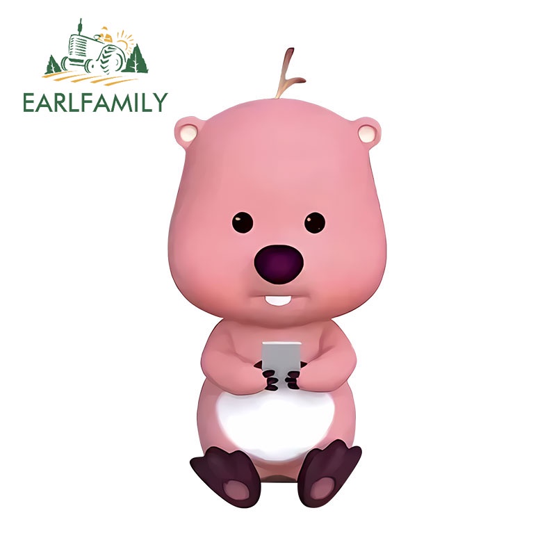 EARLFAMILY 13cm X 6.2cm for Loopy Car Sticker Cute Beaver Air ...