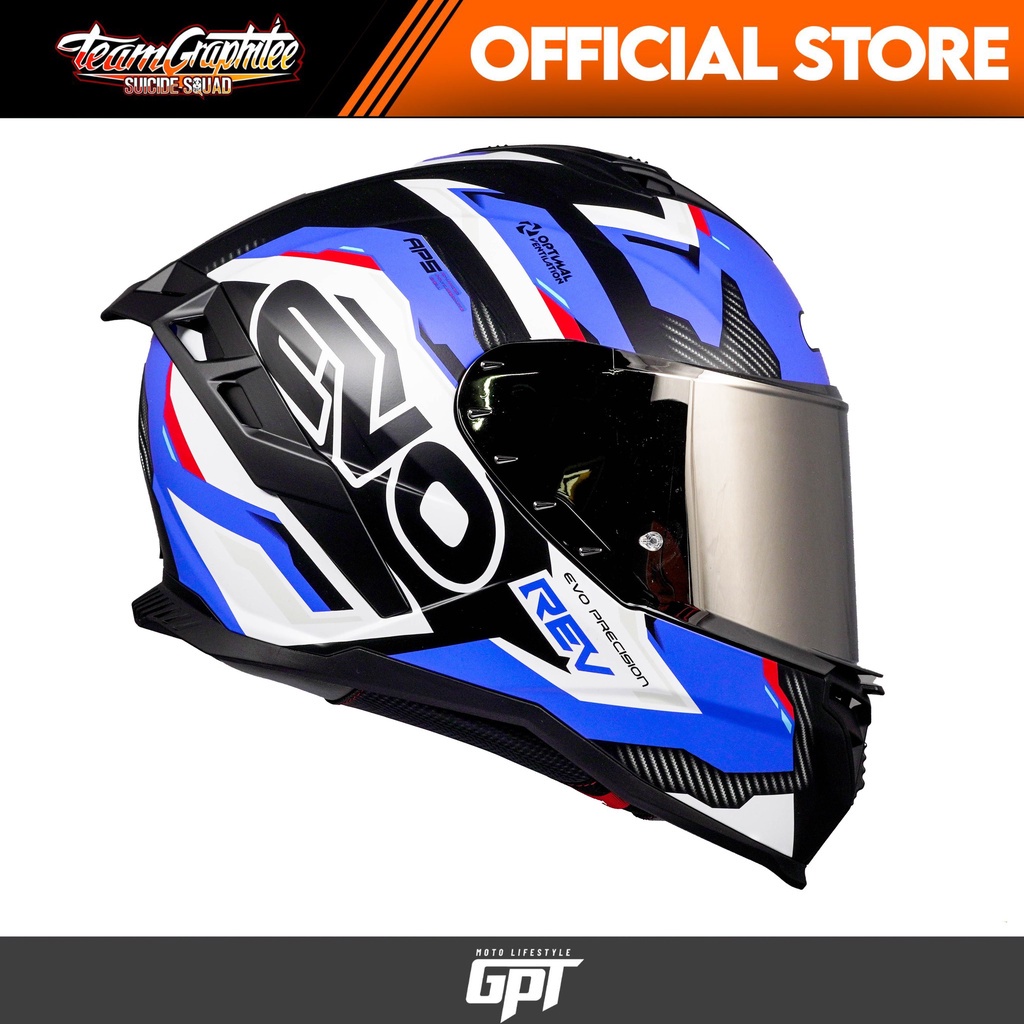 EVO HELMET SR09 REV full face dual visor w/ free clear lens | Shopee ...