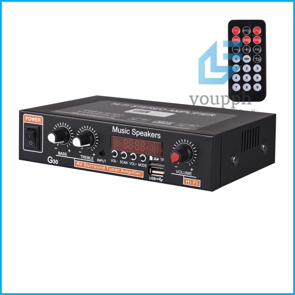 Household G30 Power Amplifier Mini BT Digital Audio Player Hi-Fi Stereo Portable Audio Amplifier ...