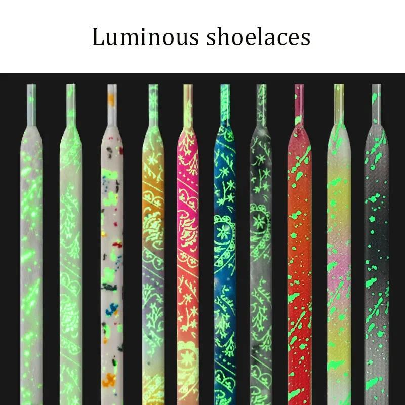 Flat Luminous Shoelaces for Sneakers Fluorescent Glow-in-the-dark ...