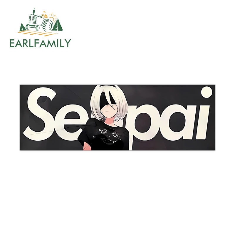 EARLFAMILY 13cm x 4.4cm Nier Anime Slap Car Sticker Waterproof Air ...
