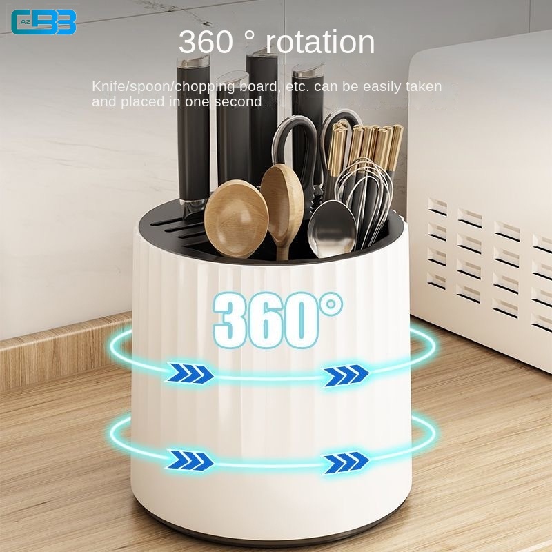 Kitchen Rotating Knives Holder 360° Knife Holder Kitchen ...