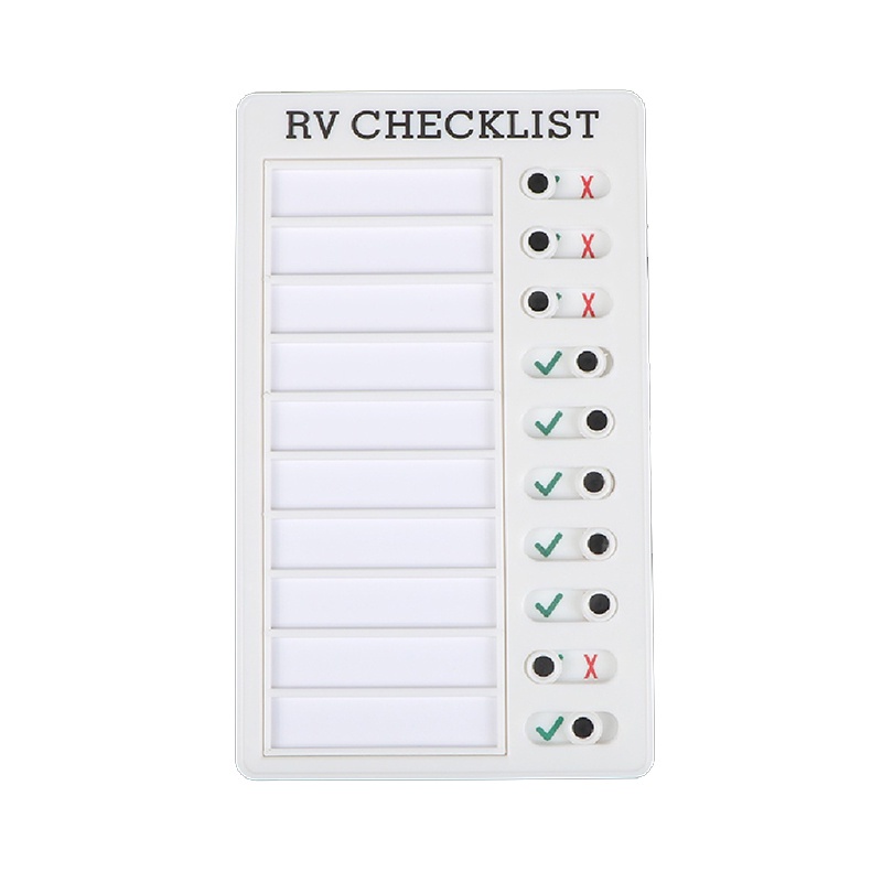 Checklist Board RV TO DO Checklist Planner Board Responsibility ...