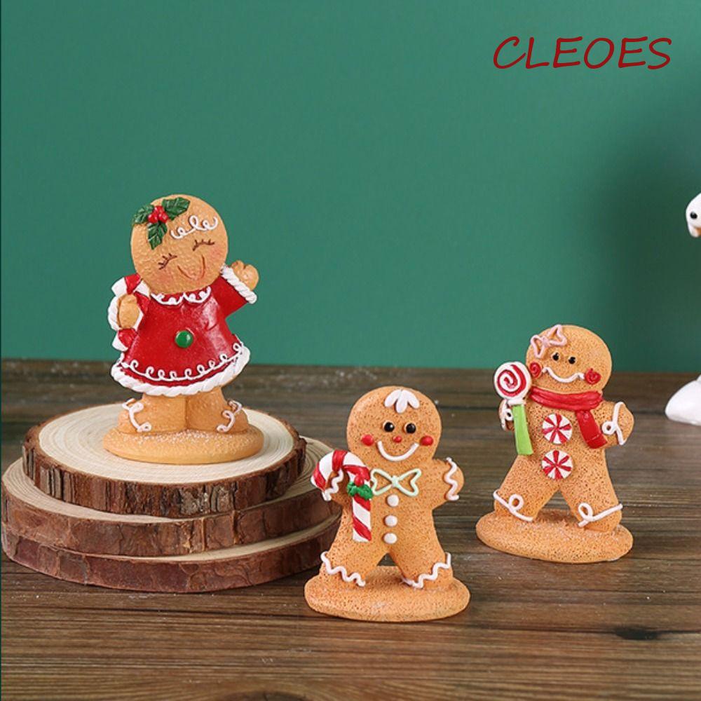 CLEOES Christmas Gingerbread Man Ornament, Cartoon Resin Ginger Man ...
