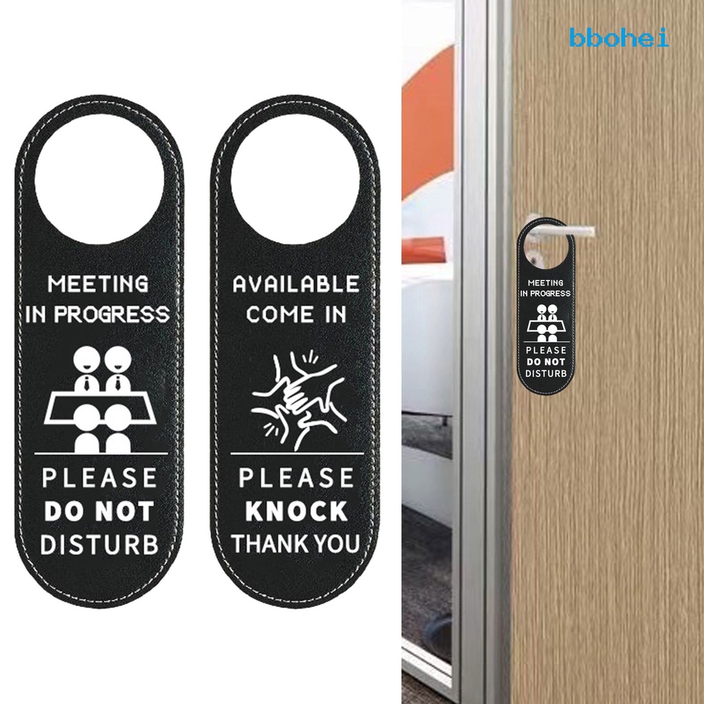 [BBO] Double Sided Door Sign Hanging Reminder Signs Meeting in Progress ...
