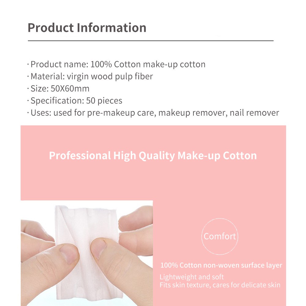 Make-Up Cotton 100% Cottons Facial Cleansing Cotton Disposable 100% ...