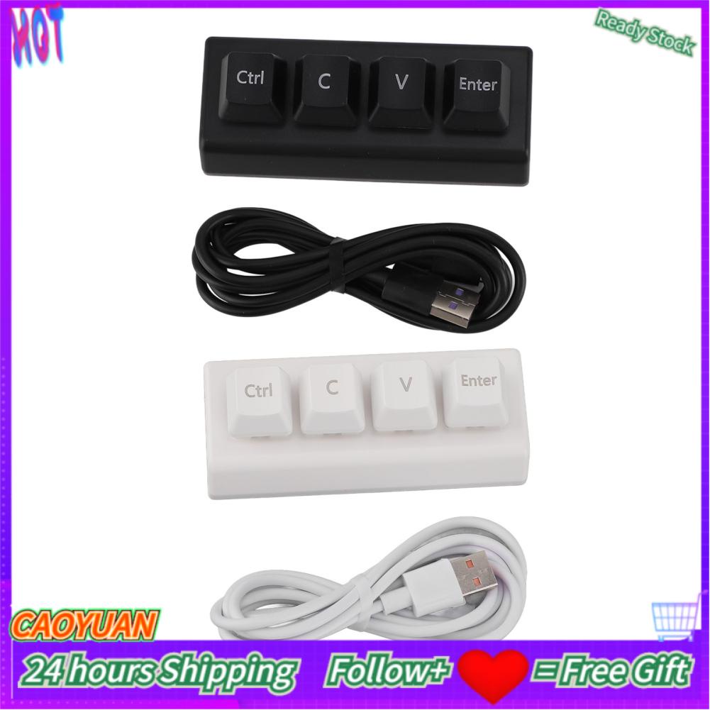Caoyuanstore Programmable Keypad 4 Keys Support NKRO Red Switch Ctrl C ...