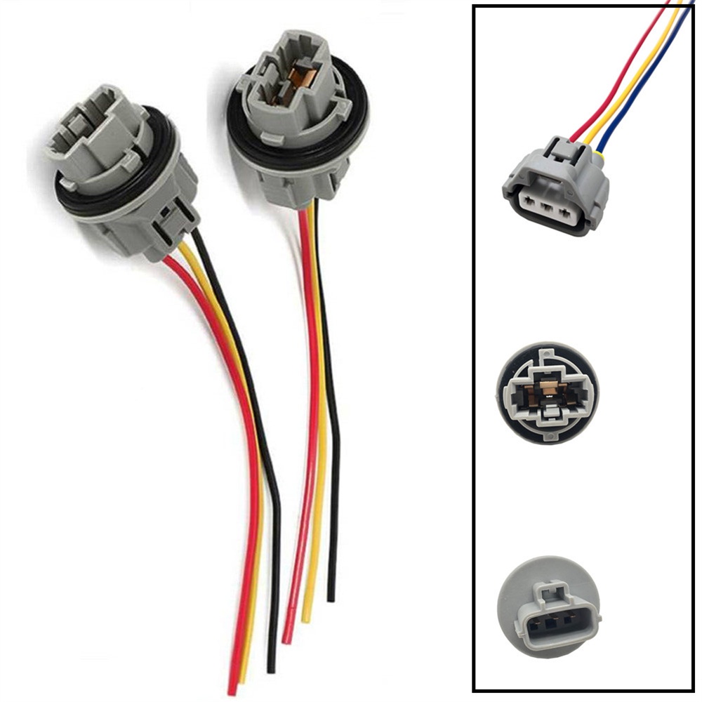 2Set Front Turn Signal Light Plug Harness + Bulb Socket For Toyota ...