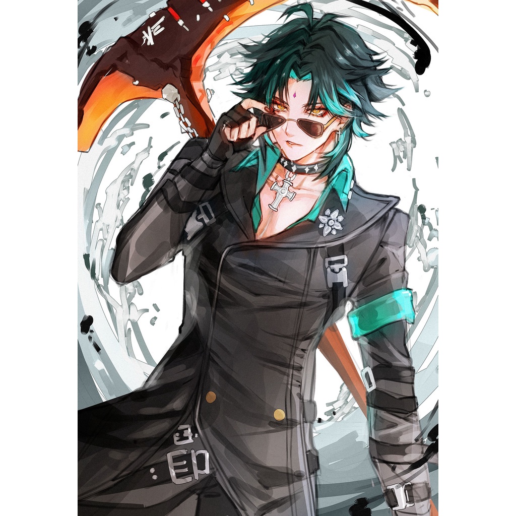 ♞Xiao + King | Genshin Impact X Tower of Fantasy Fanart Art Print ...