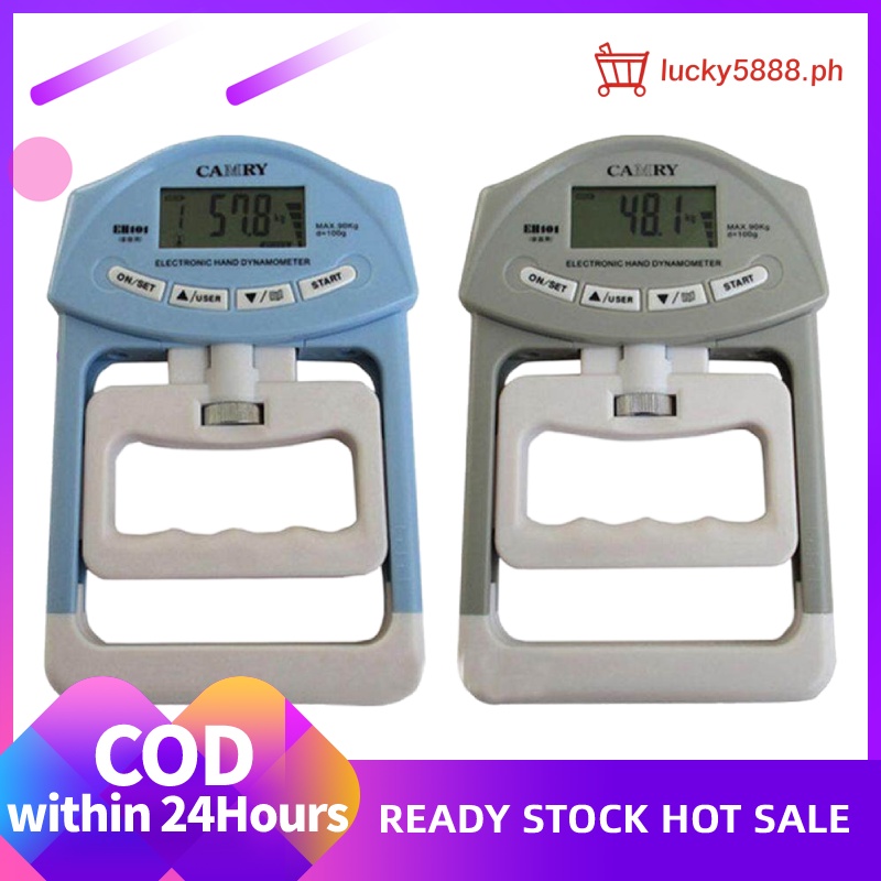 198lb/90kg Electronic Digital LCD Hand Grip Strength Dynamometer Measuring Meter | Shopee ...