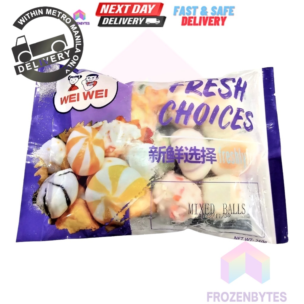 Frozenbyte Wei Wei Mixed Balls 250g HOT POT SHABU SHABU BALLS | Shopee ...