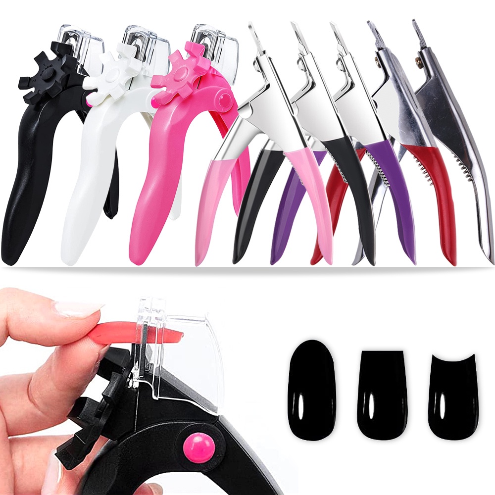Fake Nail Cutter Trimmer False Tips Round Edge Cutters Finger Manicure ...