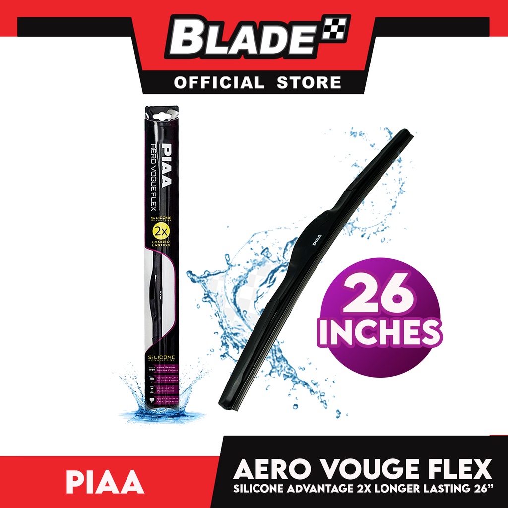 Piaa Wiper Blade Aero Vogue Flex Silicone Advantage 2x Longer Lasting Performance (26 ...