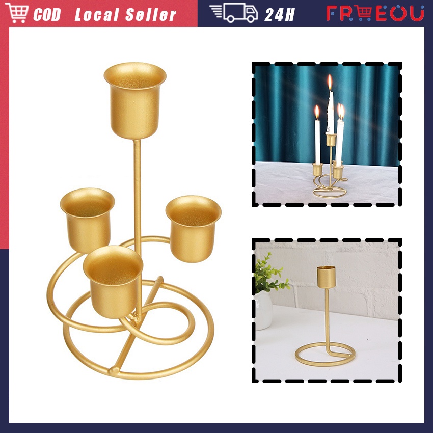 Modern Style Candle Holders Pillar Candles Metal Candle Holder Wrought ...