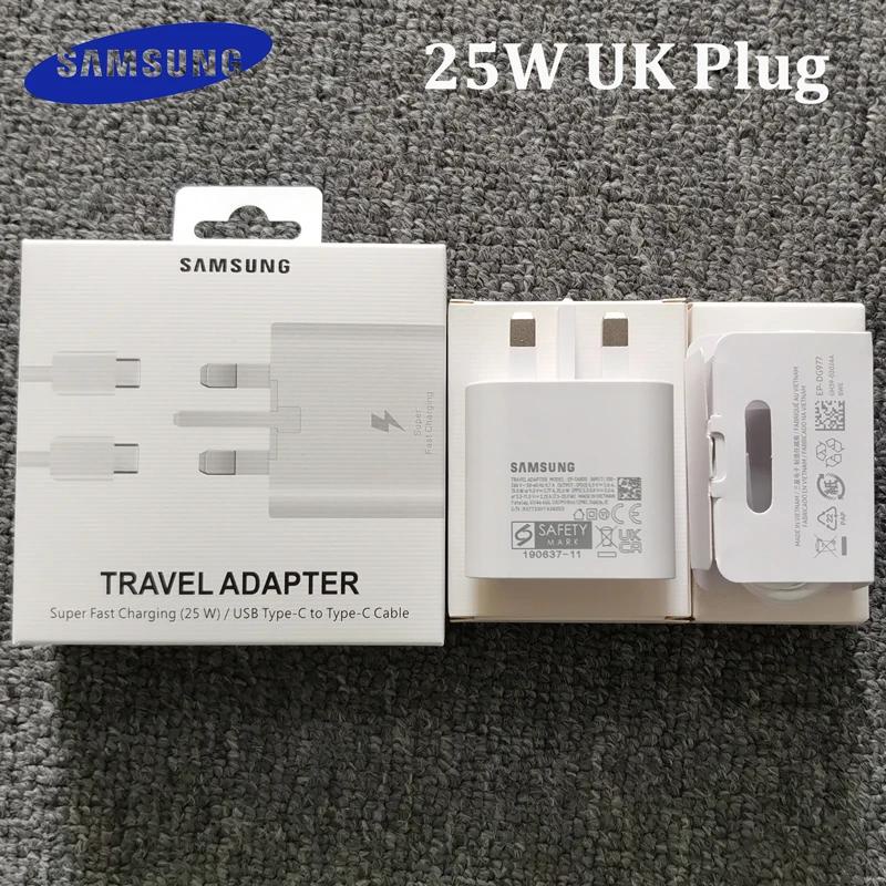 25W UK Plug Charger PD Super Adapter For Samsung Galaxy S20 S21 S22 S23 ...