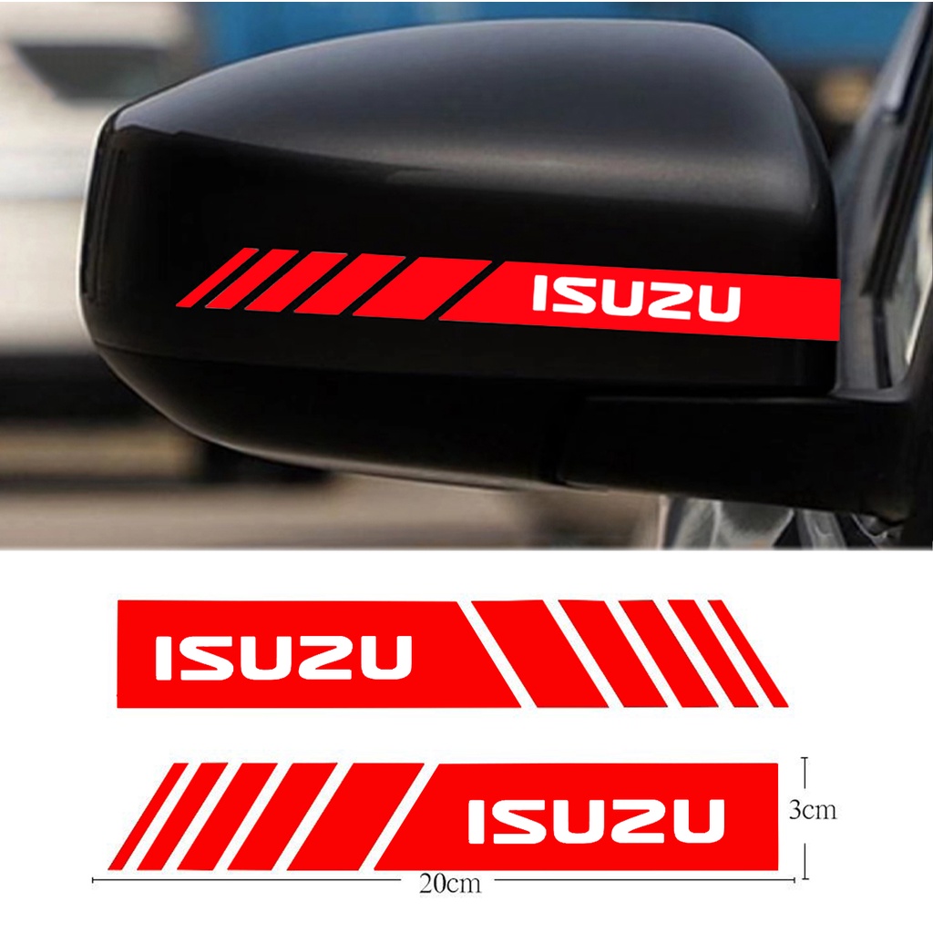 2 pieces car sticker decorative decals for Isuzu muX Ranger D-MAX car ...
