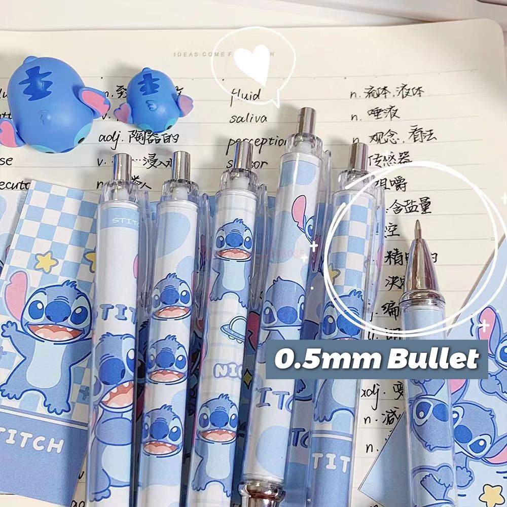 6pcs Disney Lilo Stitch Gel Pen Stitch Office Signature Pen Ballpoint ...