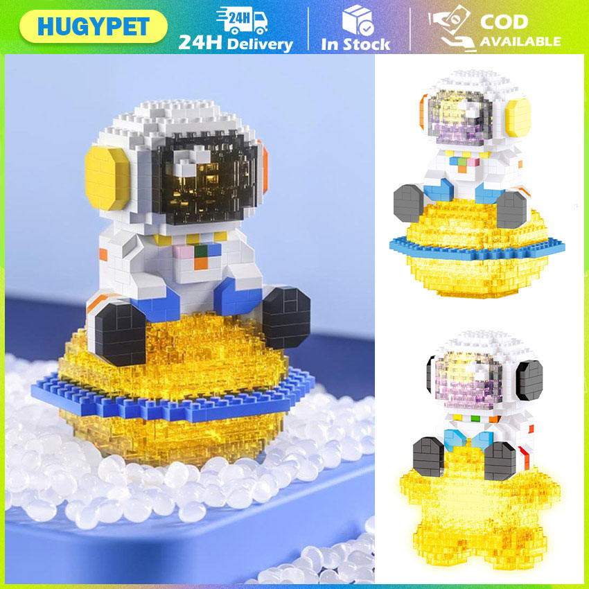 Micro Particle Building Blocks Space Aerospace Glowing Astronaut Figure ...