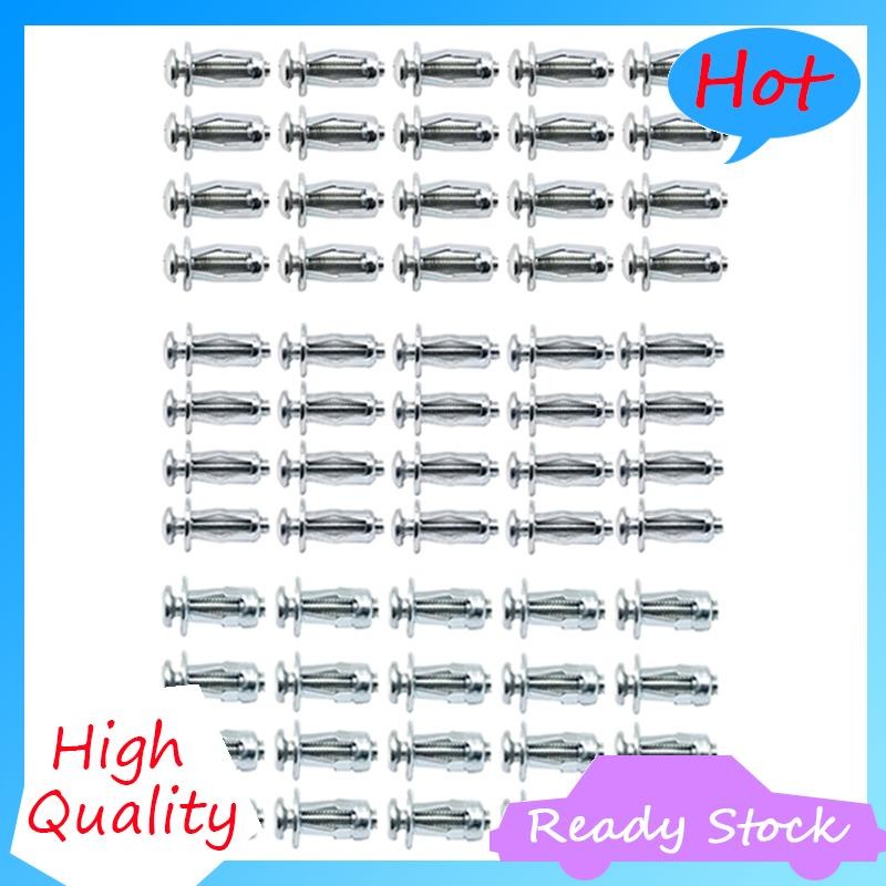 60PCS Jack Nut Expansion Rivets Nut Screw Bolt M5 M6 Kit Kit for Hollow ...
