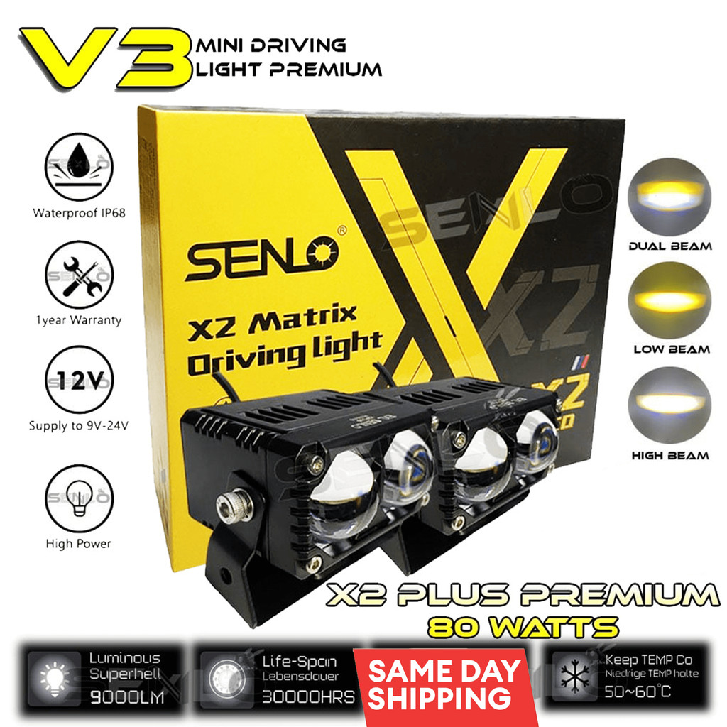 SENLO X2 PLUS V3 MINI DRIVING LIGHT | 90 WATTS | 6 MONTHS WARRANTY ...