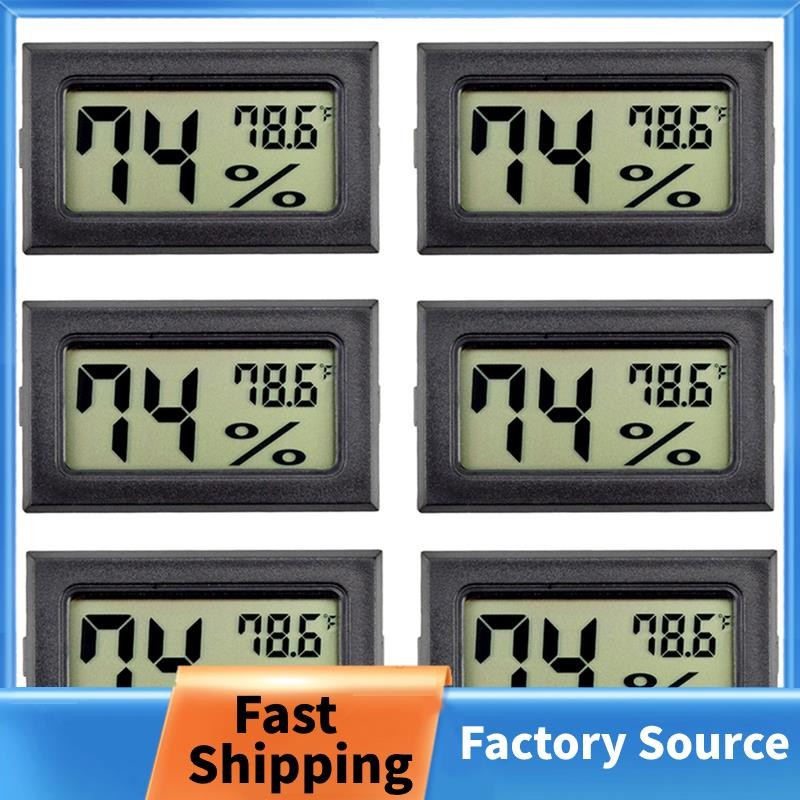 6Piece Mini Hygrometer Hygrometer Digital Thermometers Humidity with ...