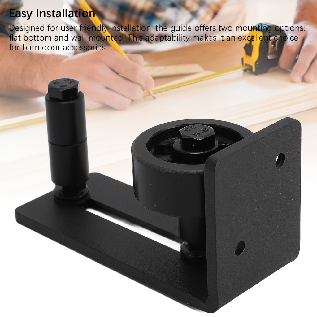 [EPAY] Sliding Barn Door Floor Guide Carbon Steel Adjustable Roller ...