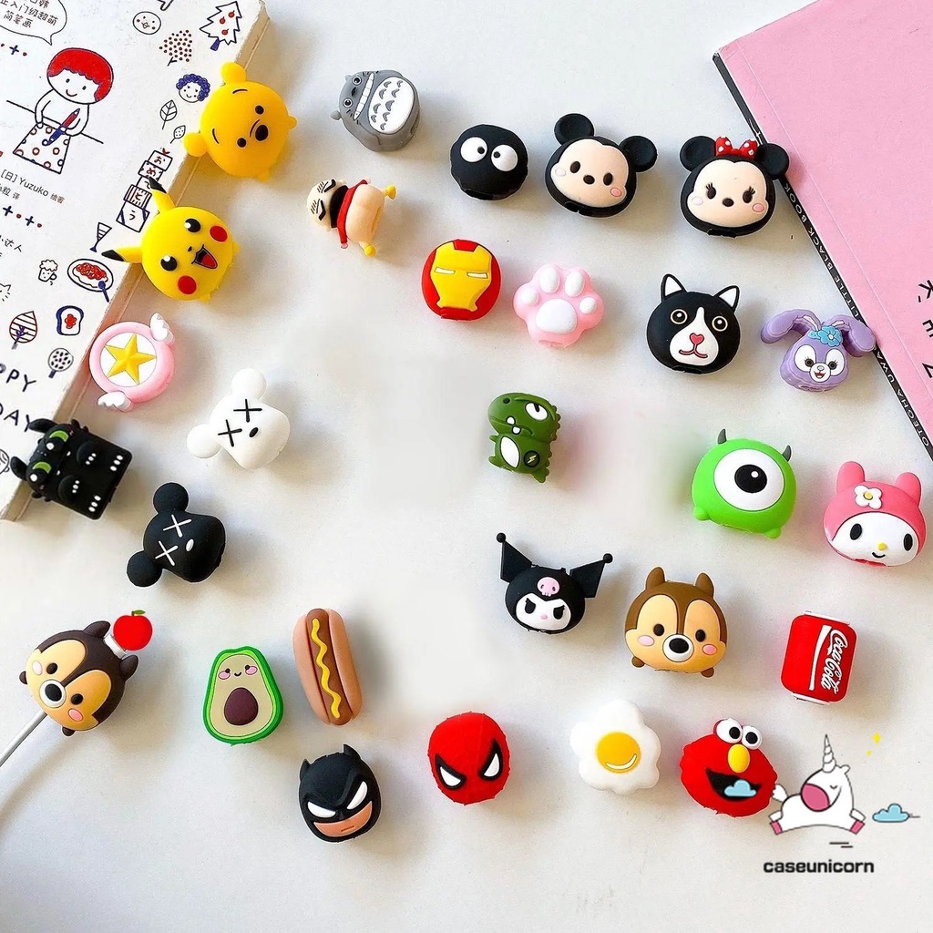 Cute Multi Style USB Charging Protective Cover Creative Disney Cable ...