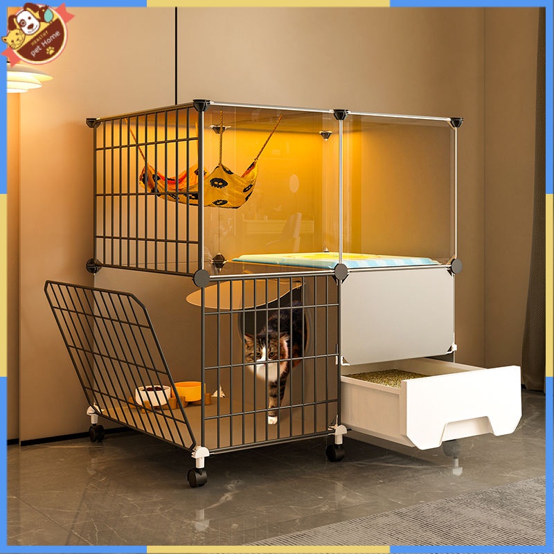 Cat Villa cat cage does not occupy zone toilet one household indoor ...