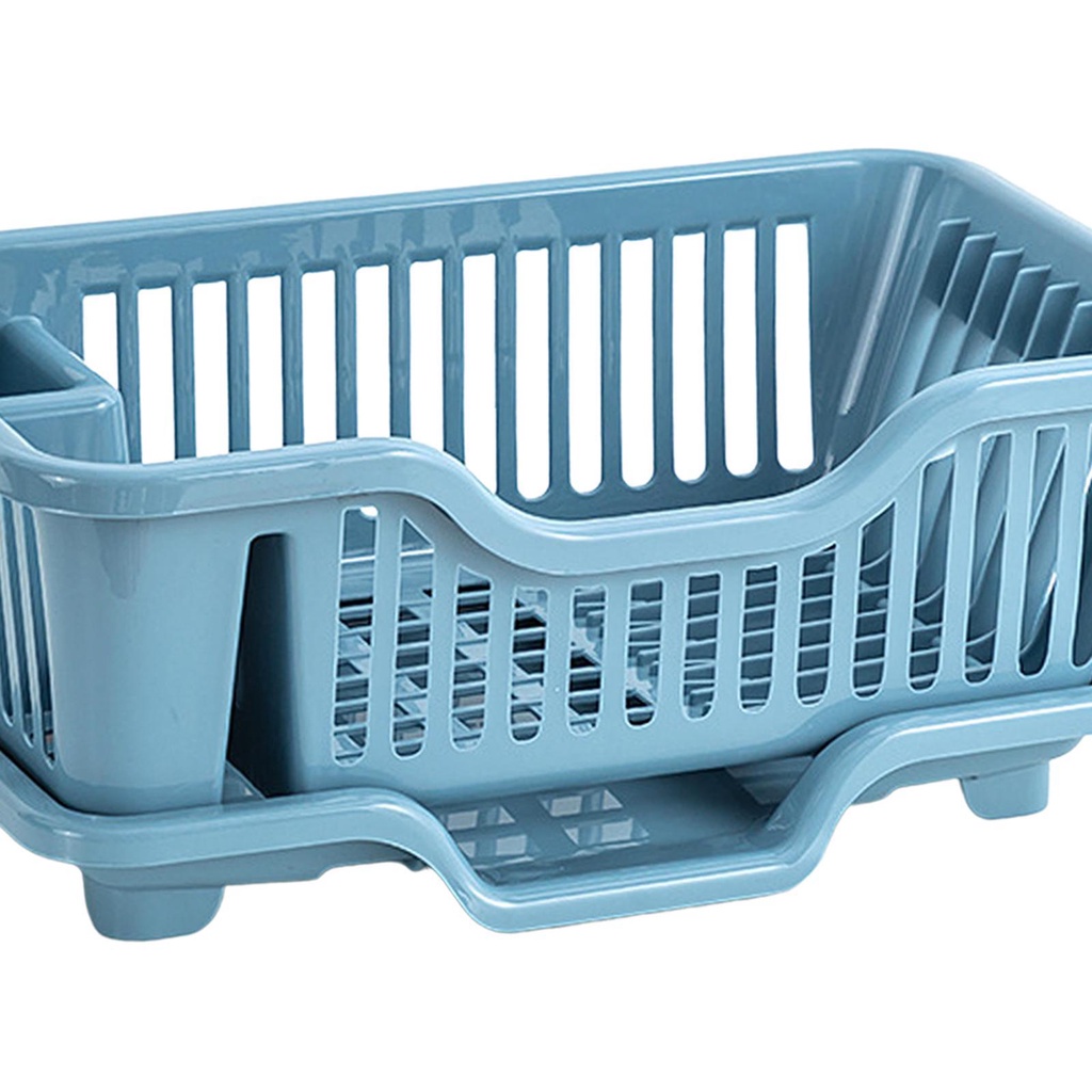 Plastic Dish Drainer Drying Rack 3 in 1 Kitchen Sink Organisers Water ...
