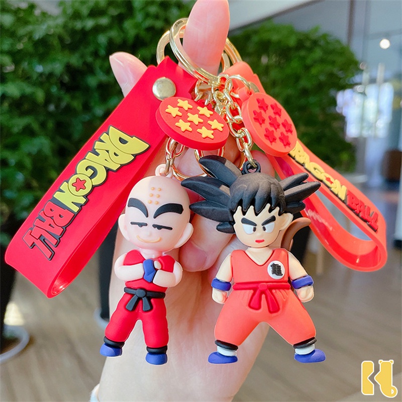 Dragon Ball Z Action Figure Silicone Keychain Toy Sun Goku Buu Gohan ...