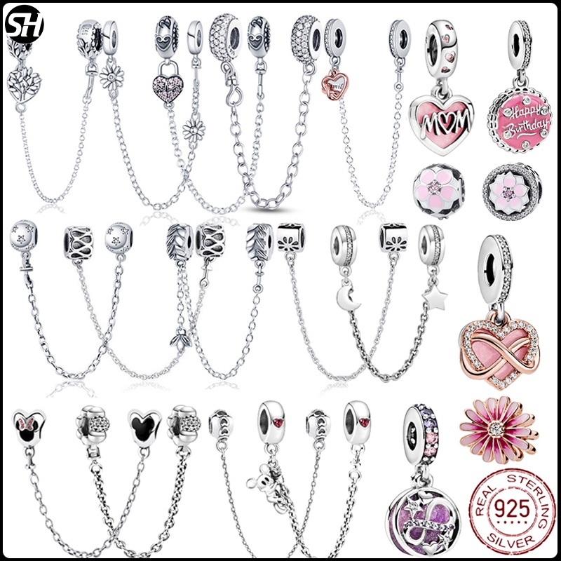 Pandora Charms bracelet 925 Sterling Silver Pendant clip evil eye gold ...