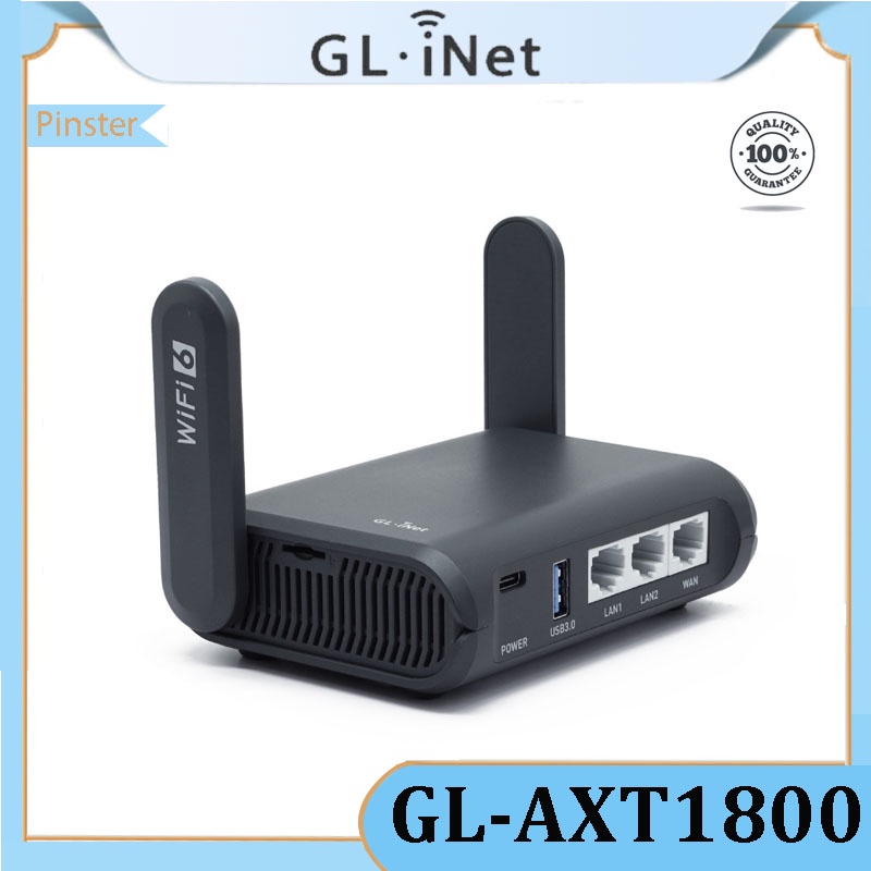 Gl.inet GL-AXT1800 (Slate AX) Pocket Size Wi-Fi 6 Gigabit Travel Router ...