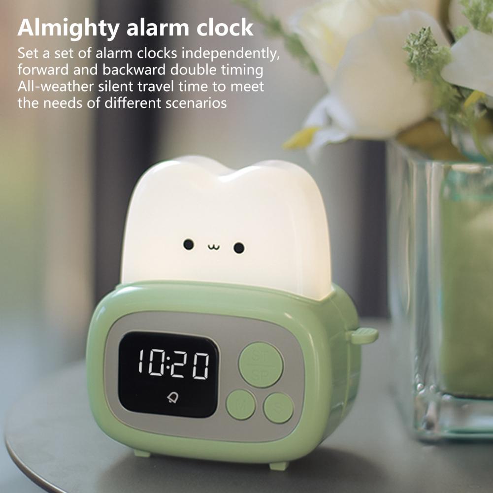 Alarm Clock Night Light Bread Precise Timing Stepless Dimming Quiet ...